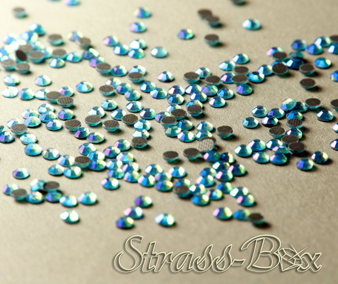 AQUAMARINE AB SS10 Hotfix Basic Rhinestones Light Blue Iridescent - Etsy