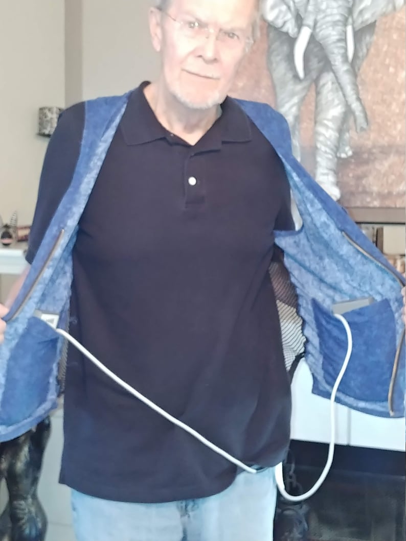 Custom LVAD Vest With Inside Pockets - Cotton Blend, Unisex - Etsy