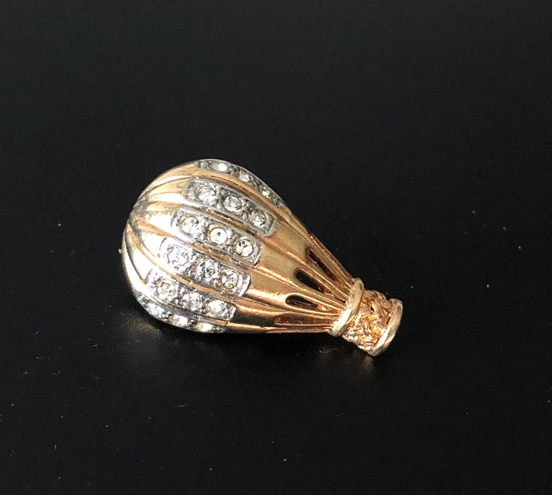 Hot Air Balloon Tie Pin Vintage 1980s Gold Plated and Decorated With ...