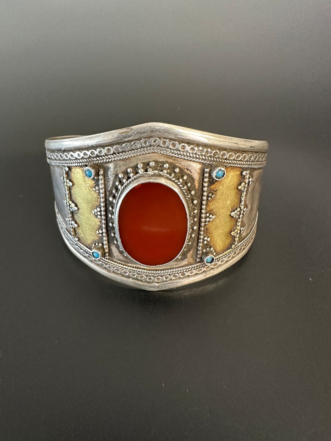 Carnelian Silver Bangles Cuff Bracelet Vintage 1970s Silversmith Artist ...