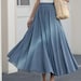 Blue Summer Spring Long Maxi Skirt, Boho Cotton Linen Skirt, Women’s ...