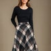 Plaid Wool Skirt, Wool Maxi Skirt Women, Winter Skirt Women, A-line Skirt, Warm Winter Skirt ...