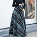 Plaid Wool Skirt, Wool Maxi Skirt Women, Winter Skirt Women, A-line Skirt, Warm Winter Skirt ...