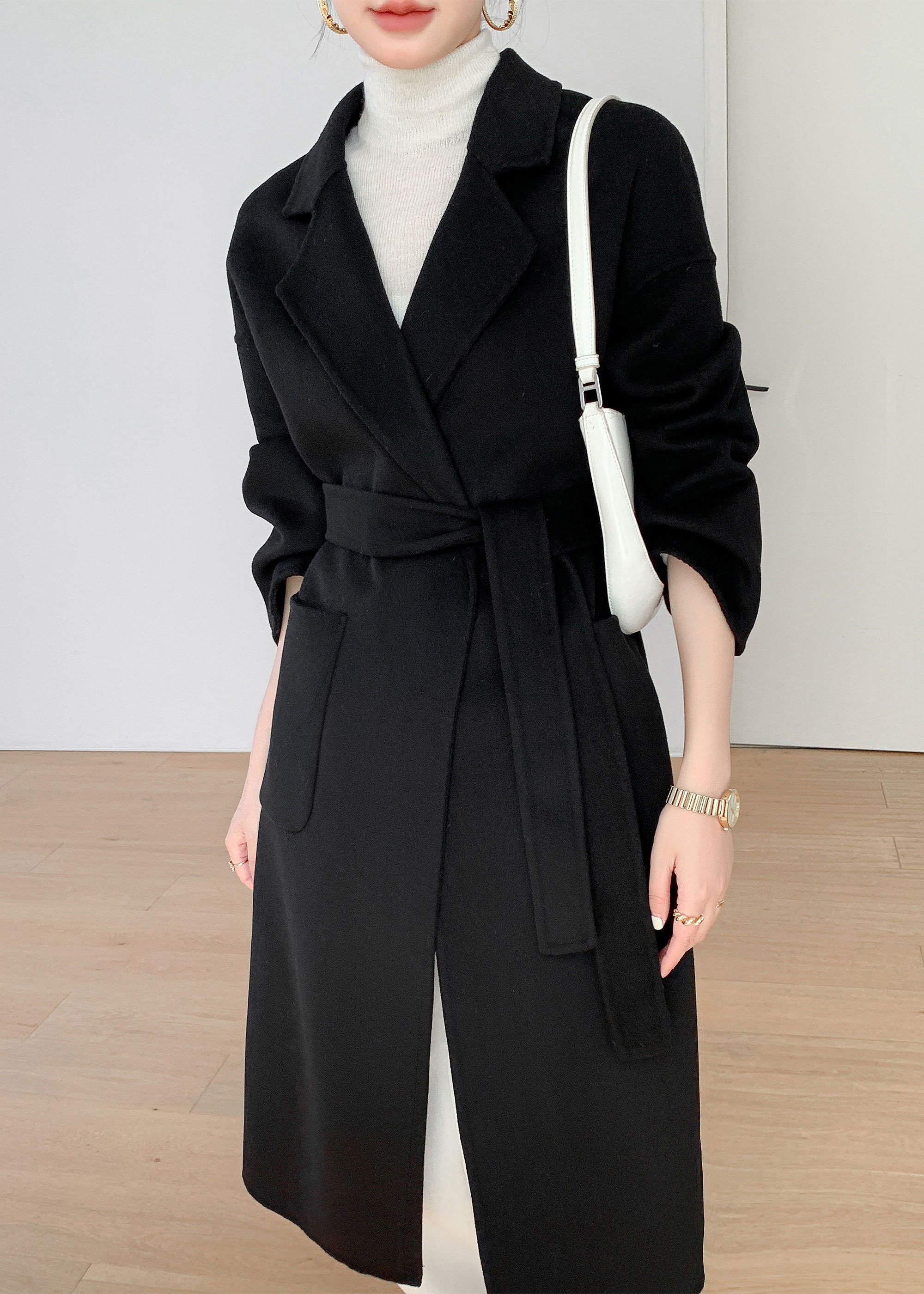 Black Wool Coat Long Wool Coat Oversized Wool Coat - Etsy