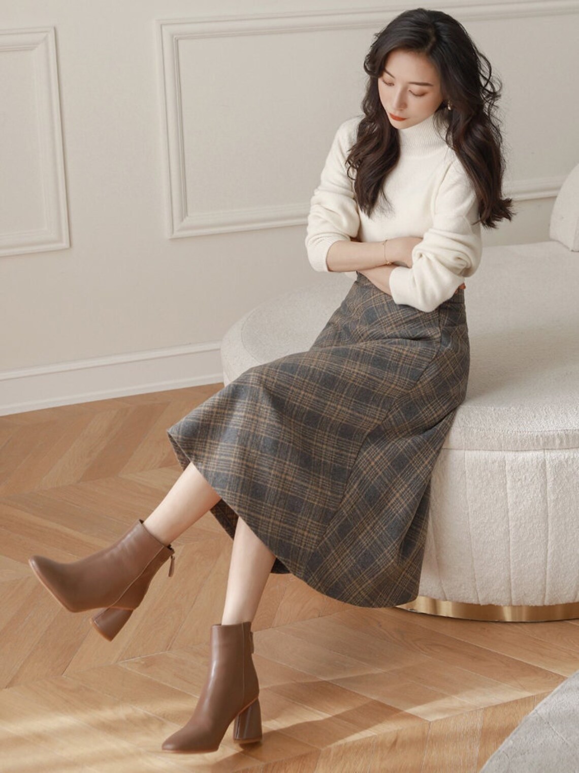 Wool Midi Skirt Wool Skirt Winter Wool Skirt A Line Wool Etsy
