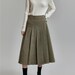 Wool Skirt, Midi Wool Skirt, Pleated Wool Skirt, Winter Wool Skirt ...