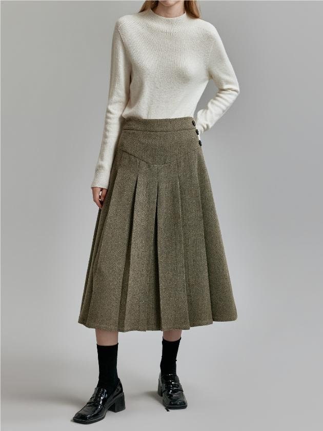 Wool Skirt, Midi Wool Skirt, Pleated Wool Skirt, Winter Wool Skirt Women, A-line Wool Skirt ...