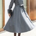 Wool Dress, Long Wool Dress, Fitted and Flare Dress, Gray Wool Dress ...