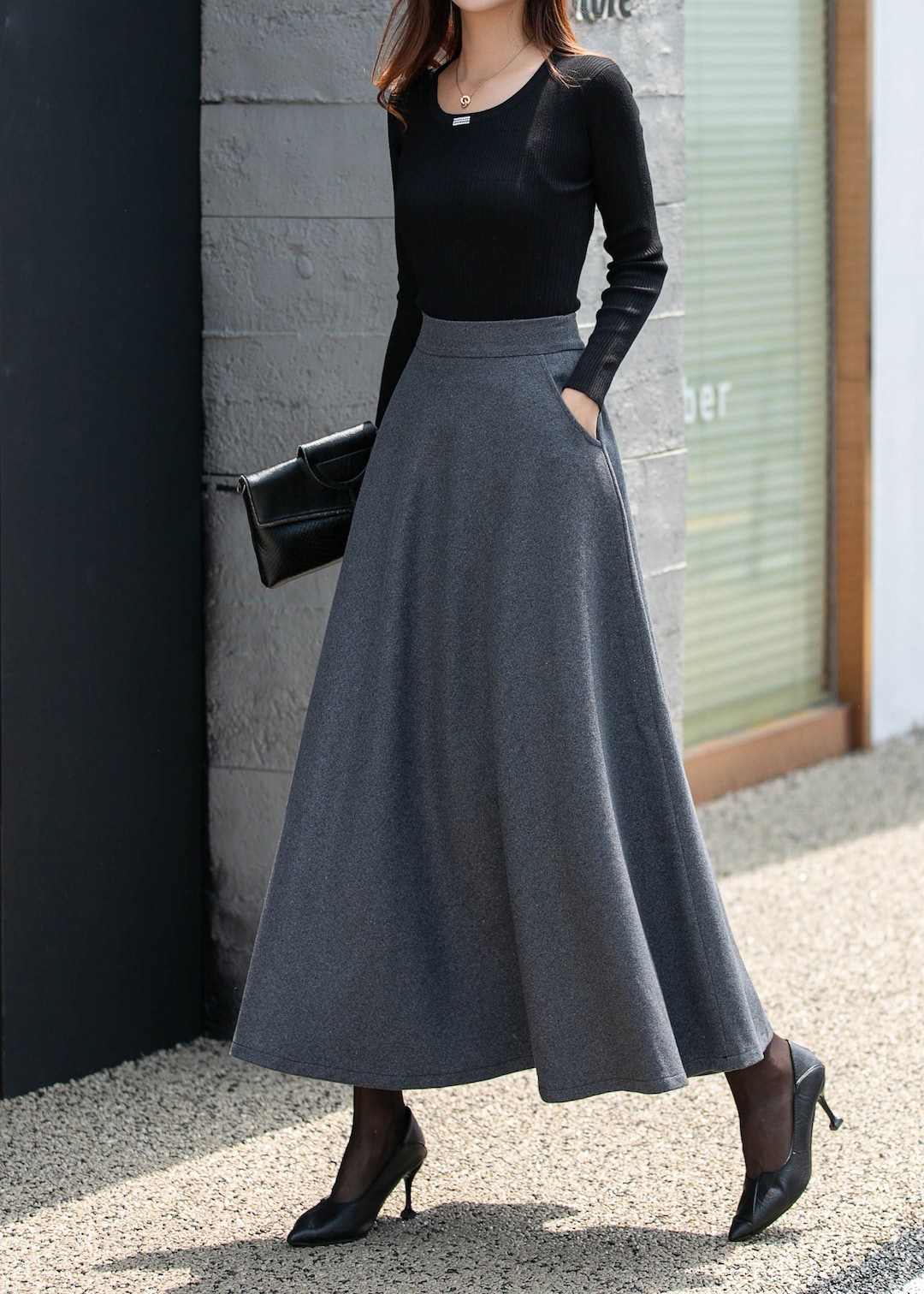 Wool Skirt, Winter Wool Skirt Women, Midi Wool Skirt, A-line Skirt ...