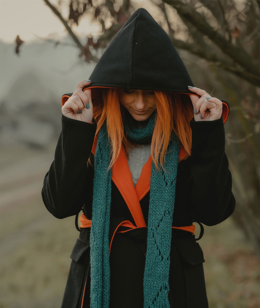 Hooded Wool Coat, Women Wool Hooded Coat, Long Wool Coat, Winter Coat ...