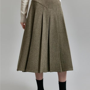 Wool Skirt, Midi Wool Skirt, Pleated Wool Skirt, Winter Wool Skirt Women, A-line Wool Skirt ...