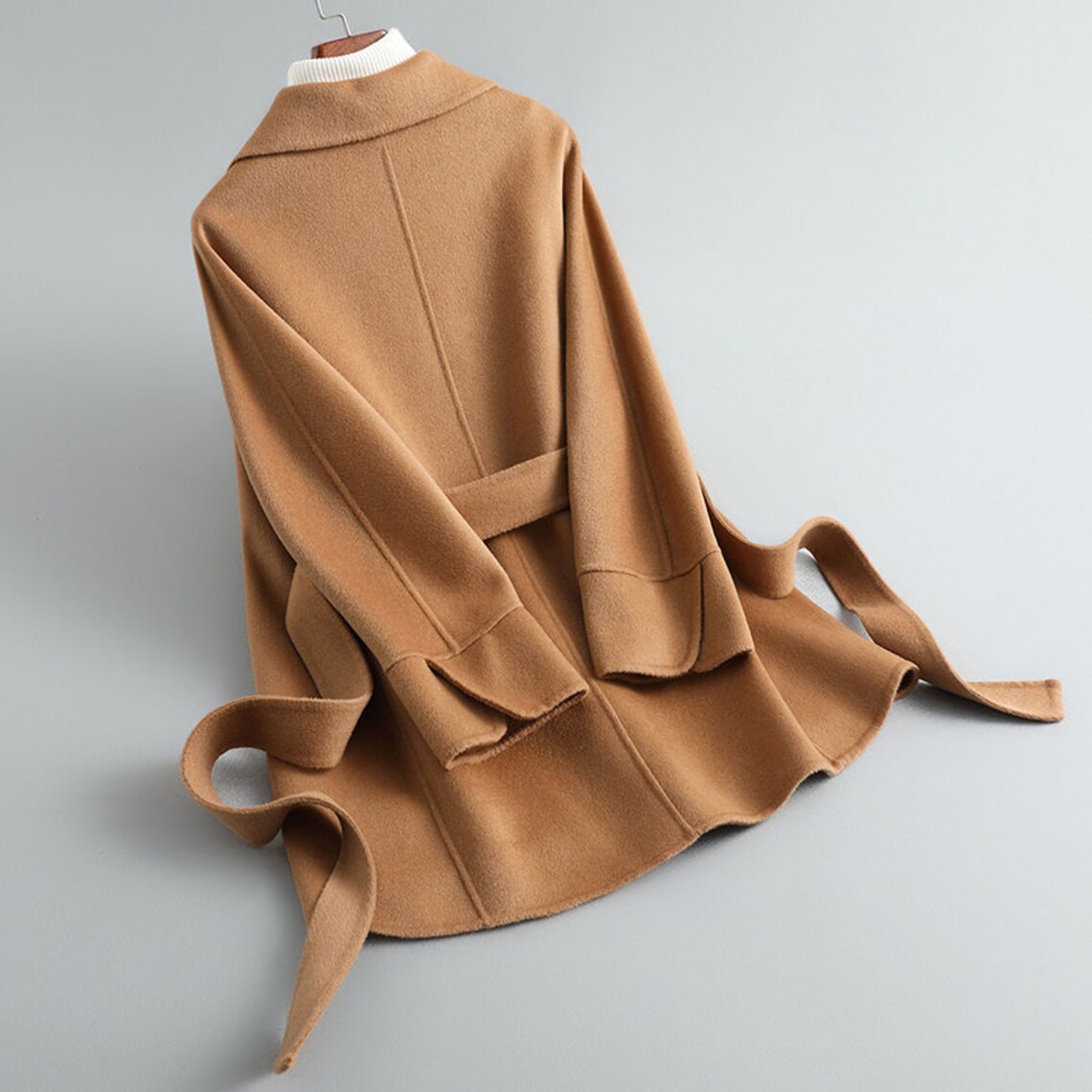 Short Wool Coat Wool Wrap Coat Women's Autumn Winter - Etsy