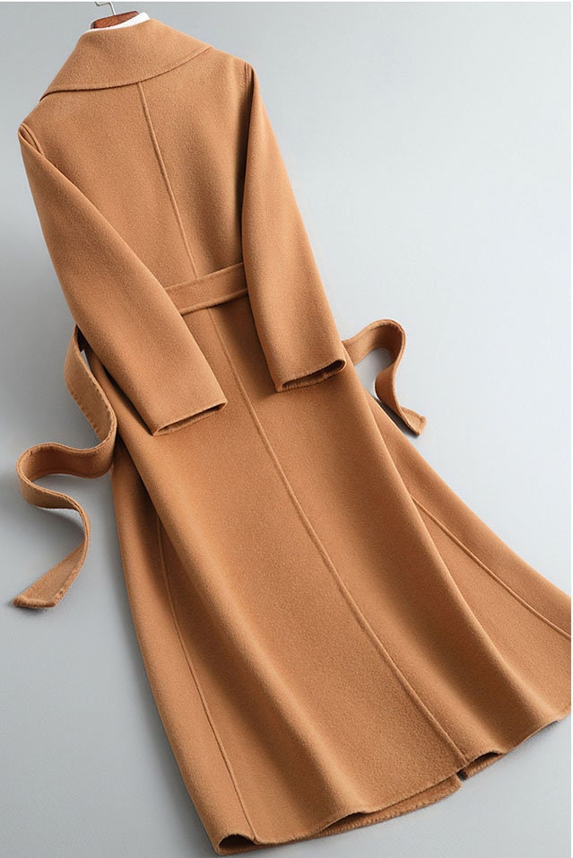 Wool Coat Long Wool Coat Wool Wrap Coat Women's Autumn - Etsy