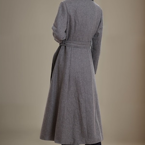 Gray Wool Coat, Womens Long Wool Coat, Winter Coat Women, Wool Coat ...