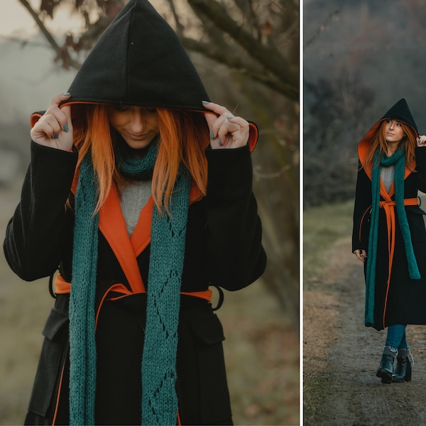 Red Wool Dress, Midi Wool Dress, Vintage Inspired Swing Wool Dress ...