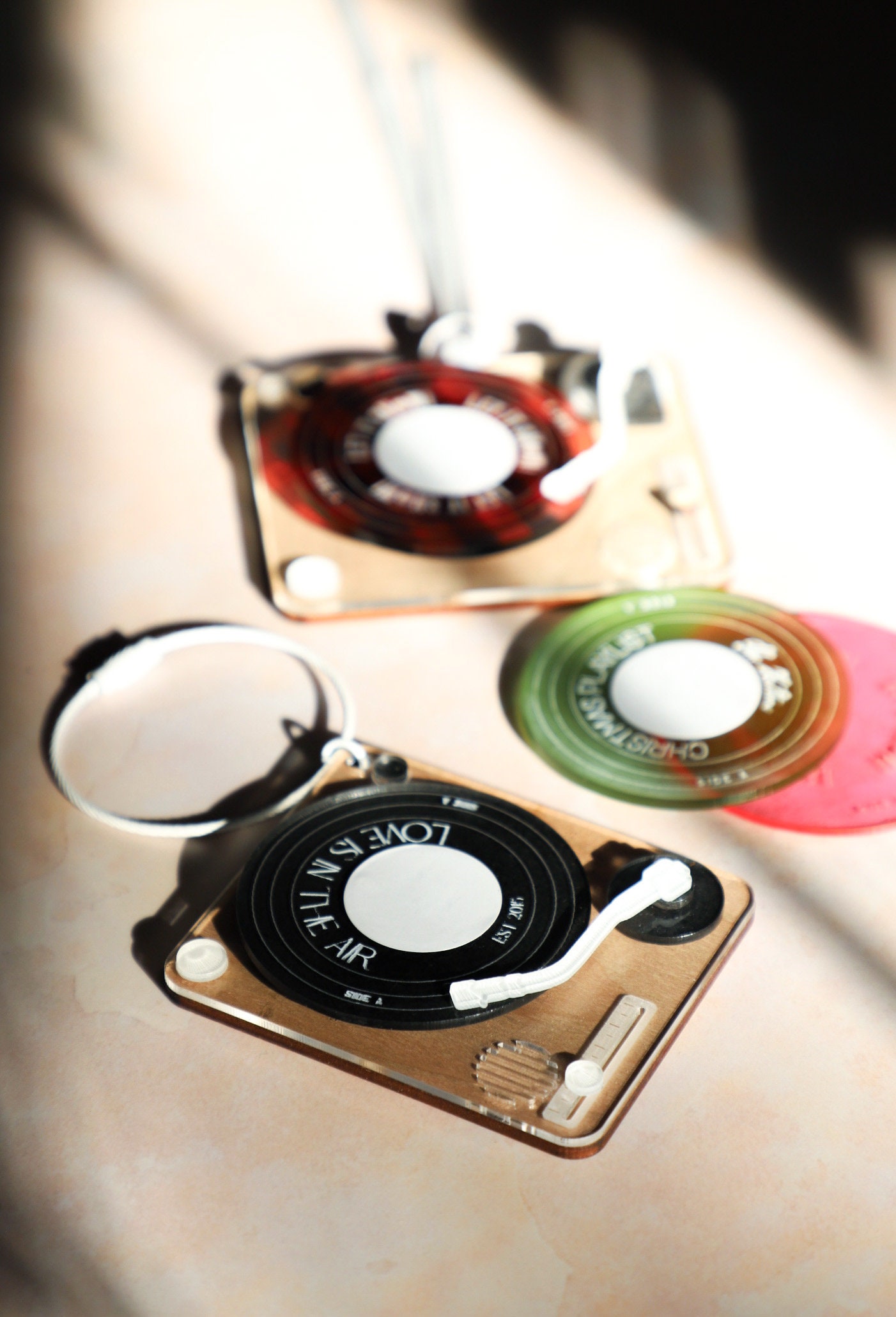 CUSTOMIZED Scannable NFC Record Player Turntable Keychain Bag Tag W ...