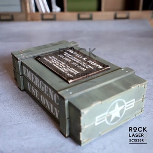 Digital Download Military Ammo Crate Gift Box W/ Hinges 9.5 X 5.25in ...