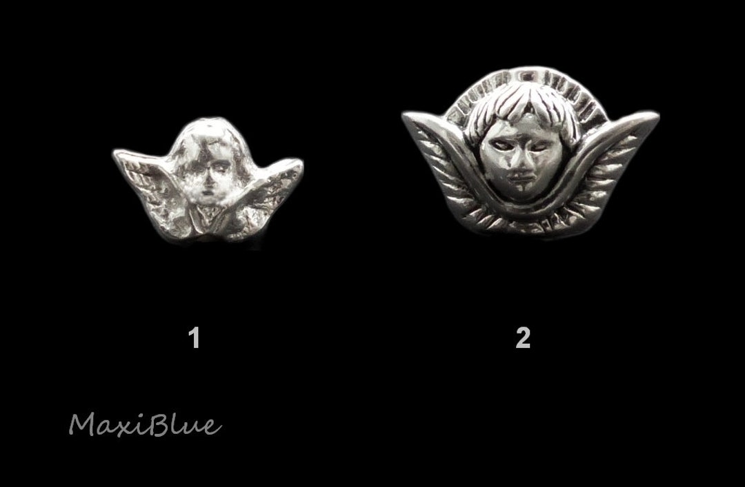 Buy 925/si Angel Head Bead 8 X 13 Mm or 11 X 16 Mm, Angel Bead 925 ...