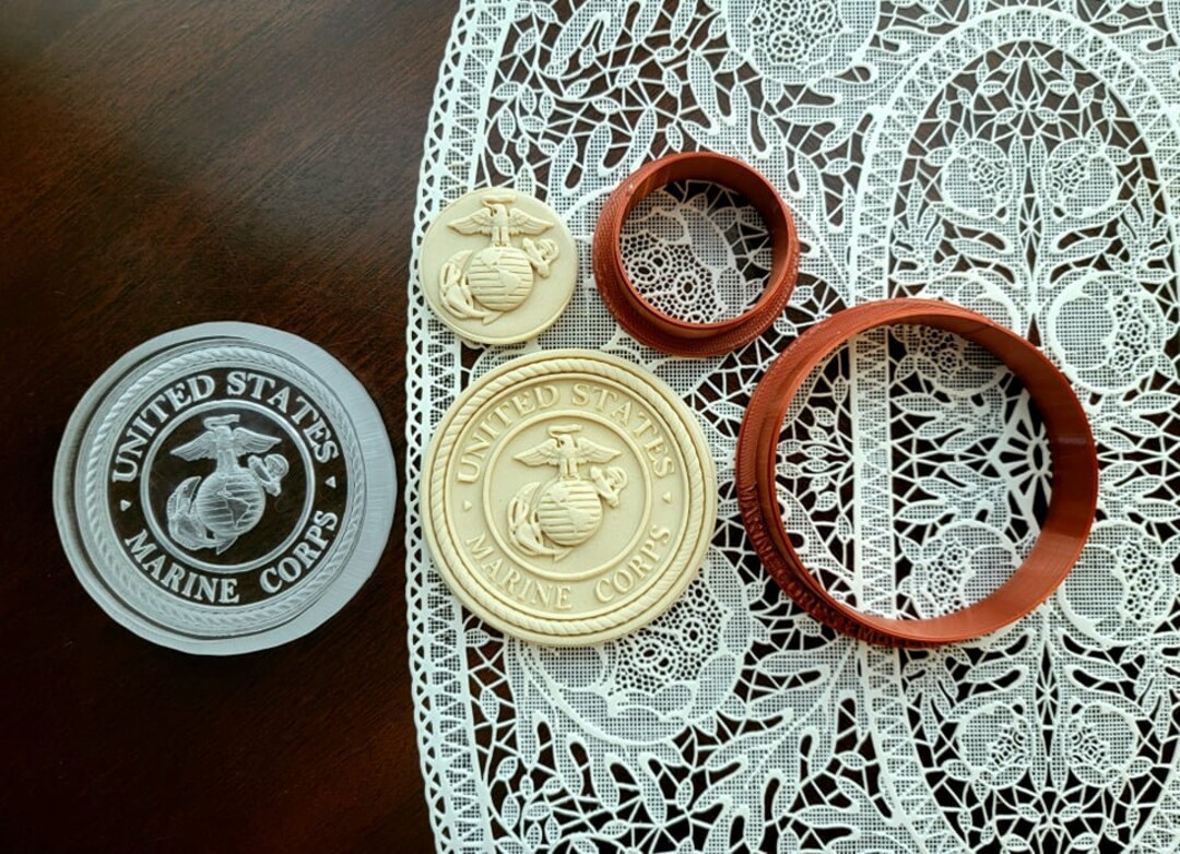 United States Marine Corps Emblem, Springerle Mold and Cutter, KV2110M ...