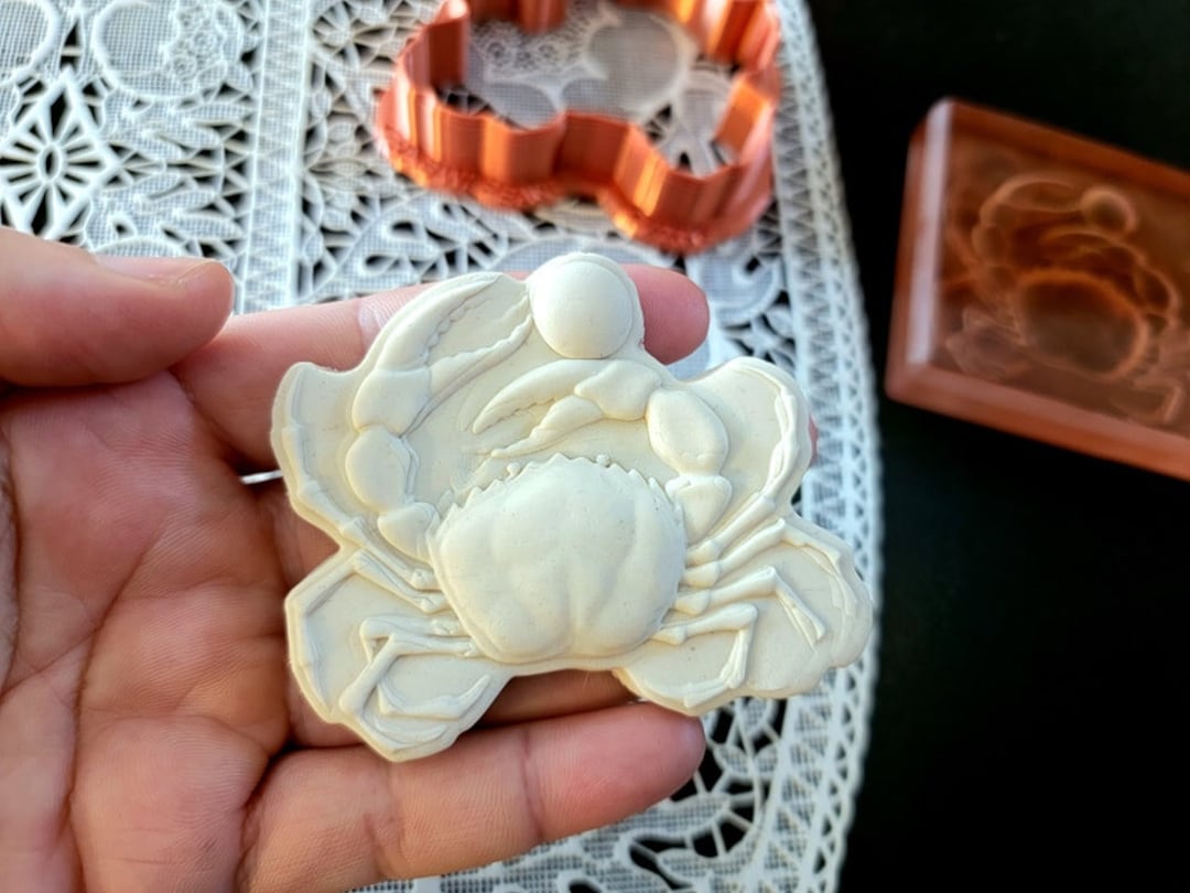 Crab With Pearl, Springerle Mold and Cutter, KV2313 - Etsy