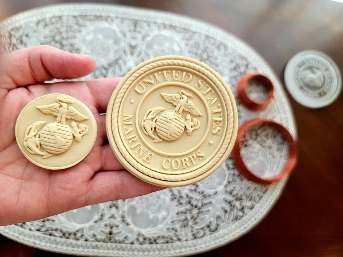 United States Marine Corps Emblem Springerle Mold and Cutter - Etsy