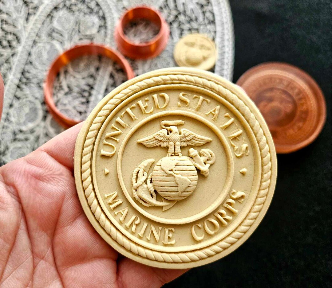 United States Marine Corps Emblem, Springerle Mold and Cutter, KV2110M ...