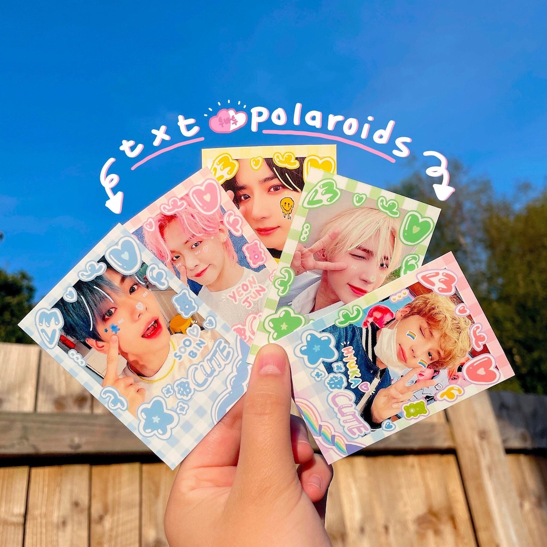 TXT Photocards Kpop Fanart Polco Decorated - Etsy