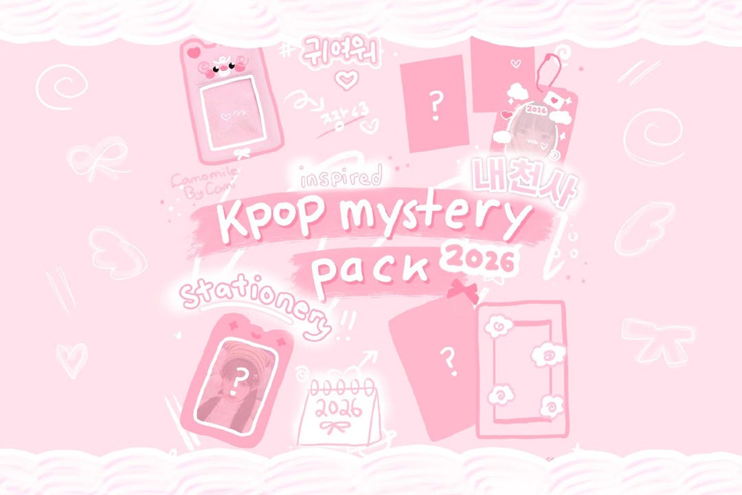 Kpop Inspired Stationery Box Pink Grab Bag Coquette K-pop Album ...