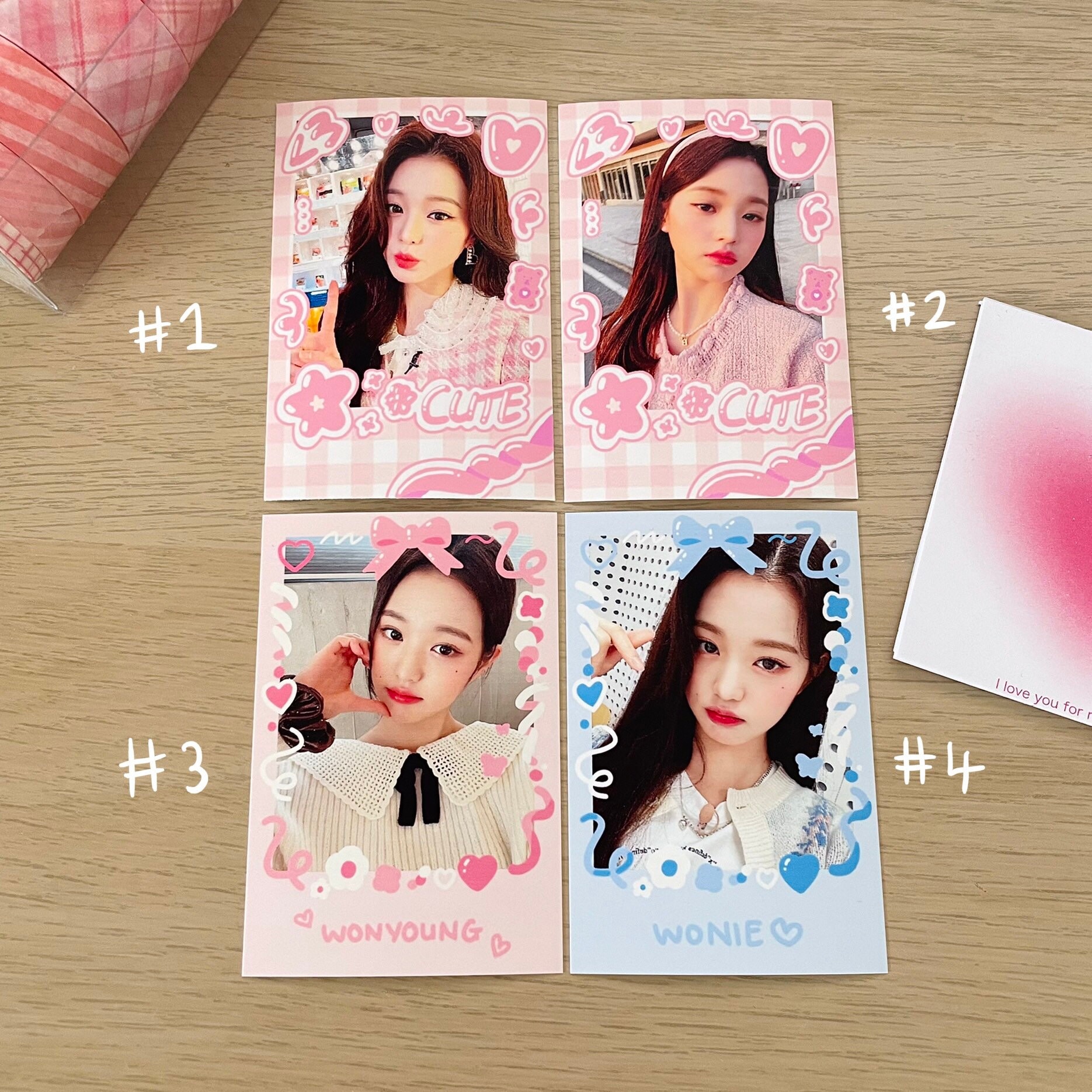 IVE Wonyoung Photocards Kpop Fanart Polco Decorated - Etsy Australia