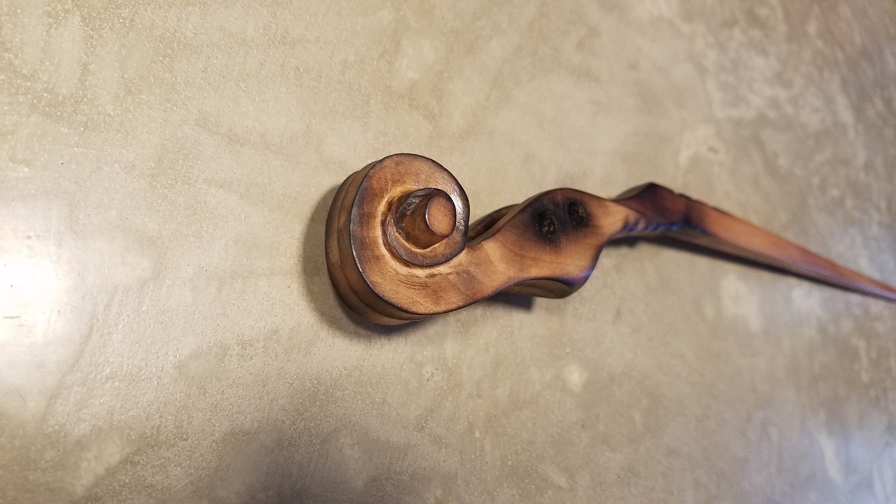 Hand Carved Maple/canary Wood violin Wand 14 - Etsy