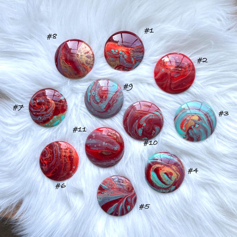 Acrylic Poured Magnets - Etsy