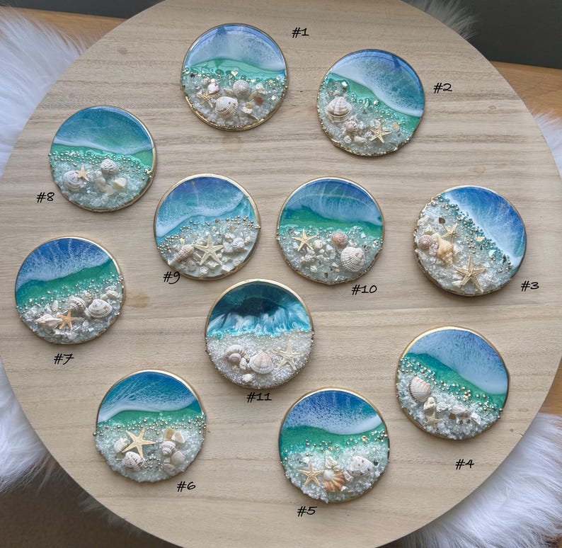 Ocean Themed Magnet, Seashell Magnet, Refrigerator Magnet, Star Magnet ...