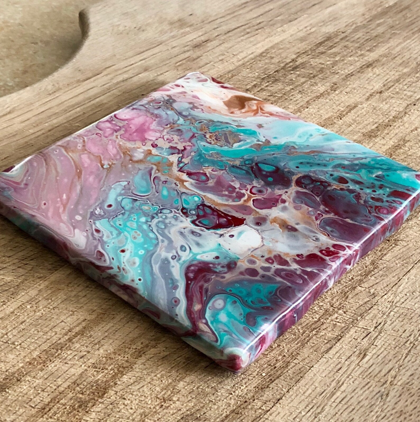 Coasters Square Coasters Square Tile Fluid Art Coasters - Etsy