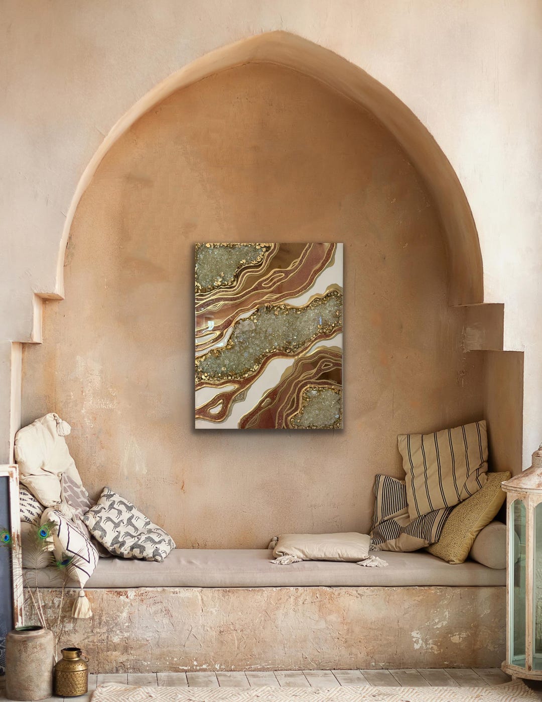 Geode Canvas, Geode Inspired Art, Modern Wall Art, Wall Decor, Geode ...