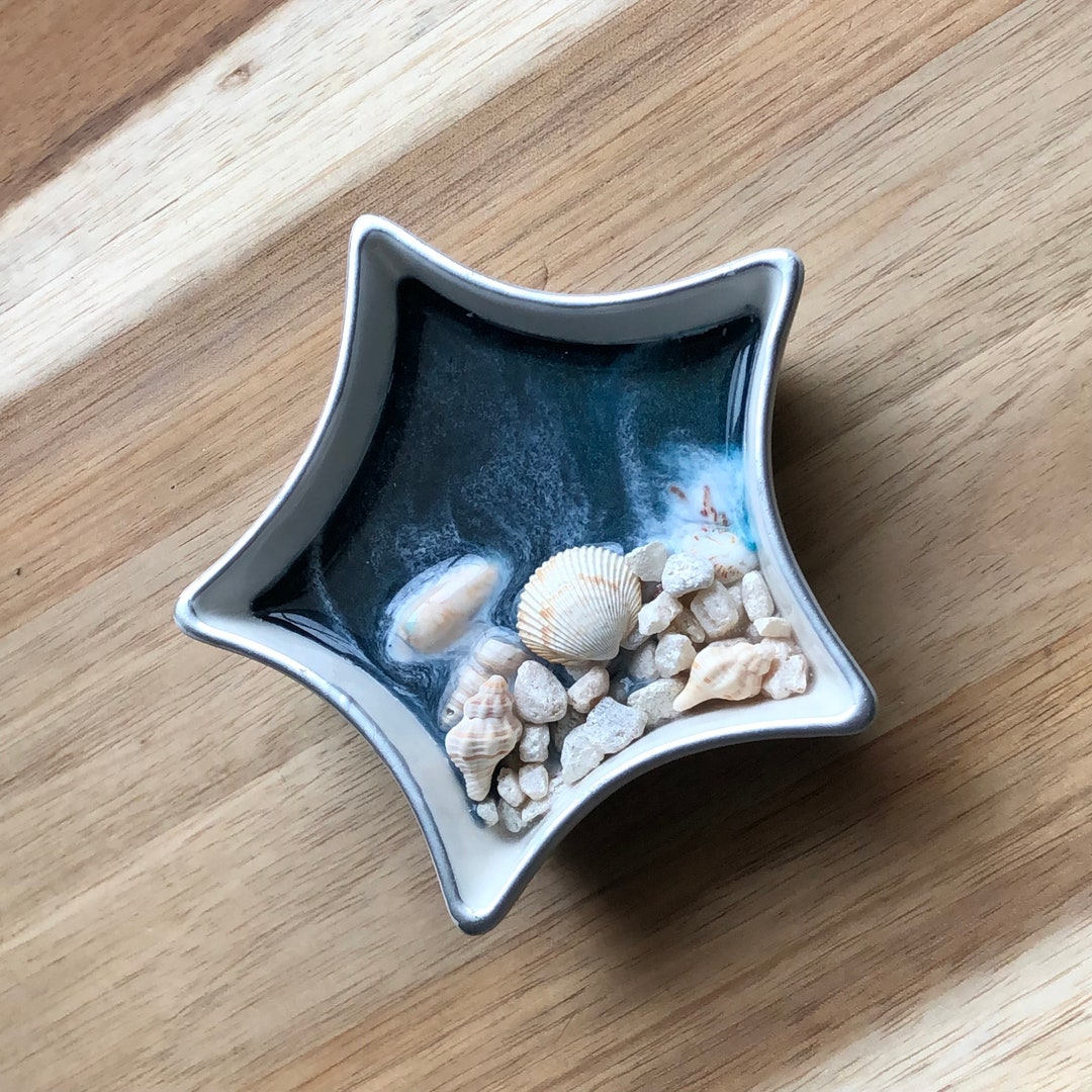 Star Ring Dish, Starfish Dish, Ocean Wave Art, Ocean Inspired Art ...