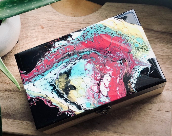 Keepsake Box, Hand Painted Box, OOAK, Jewelry Box, Functional Art ...