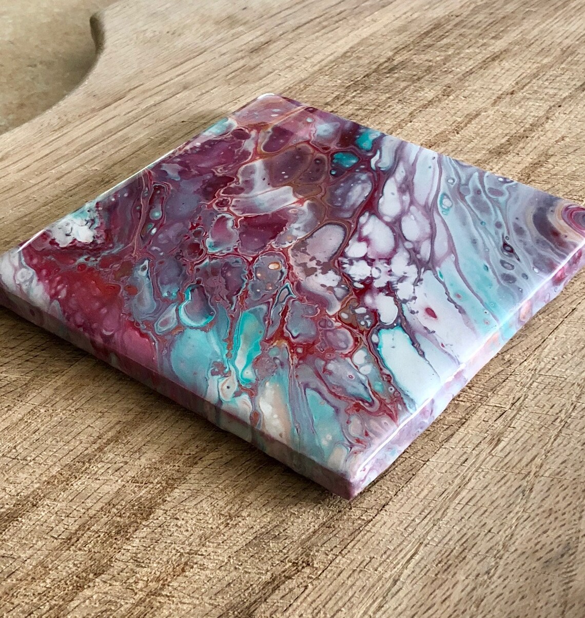 Coasters Square Coasters Square Tile Fluid Art Coasters - Etsy