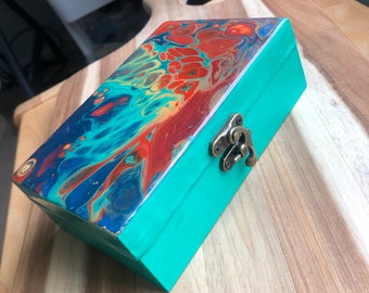 Keepsake Box, Hand Painted Box, OOAK, Jewelry Box, Functional Art ...