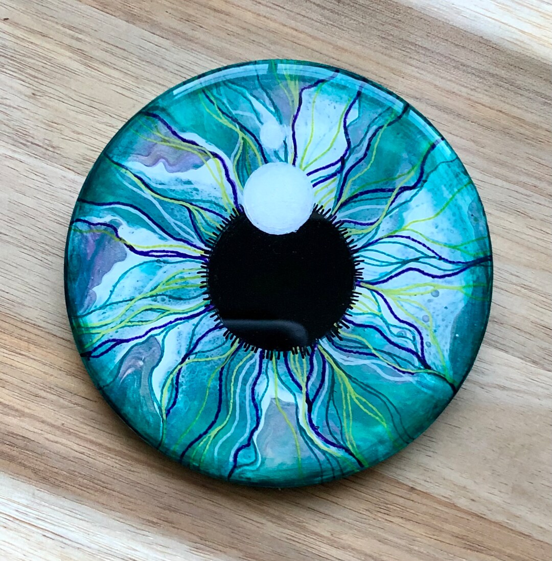 Eyeball Coaster Eye Coaster Purple Green Iris Green Eye - Etsy
