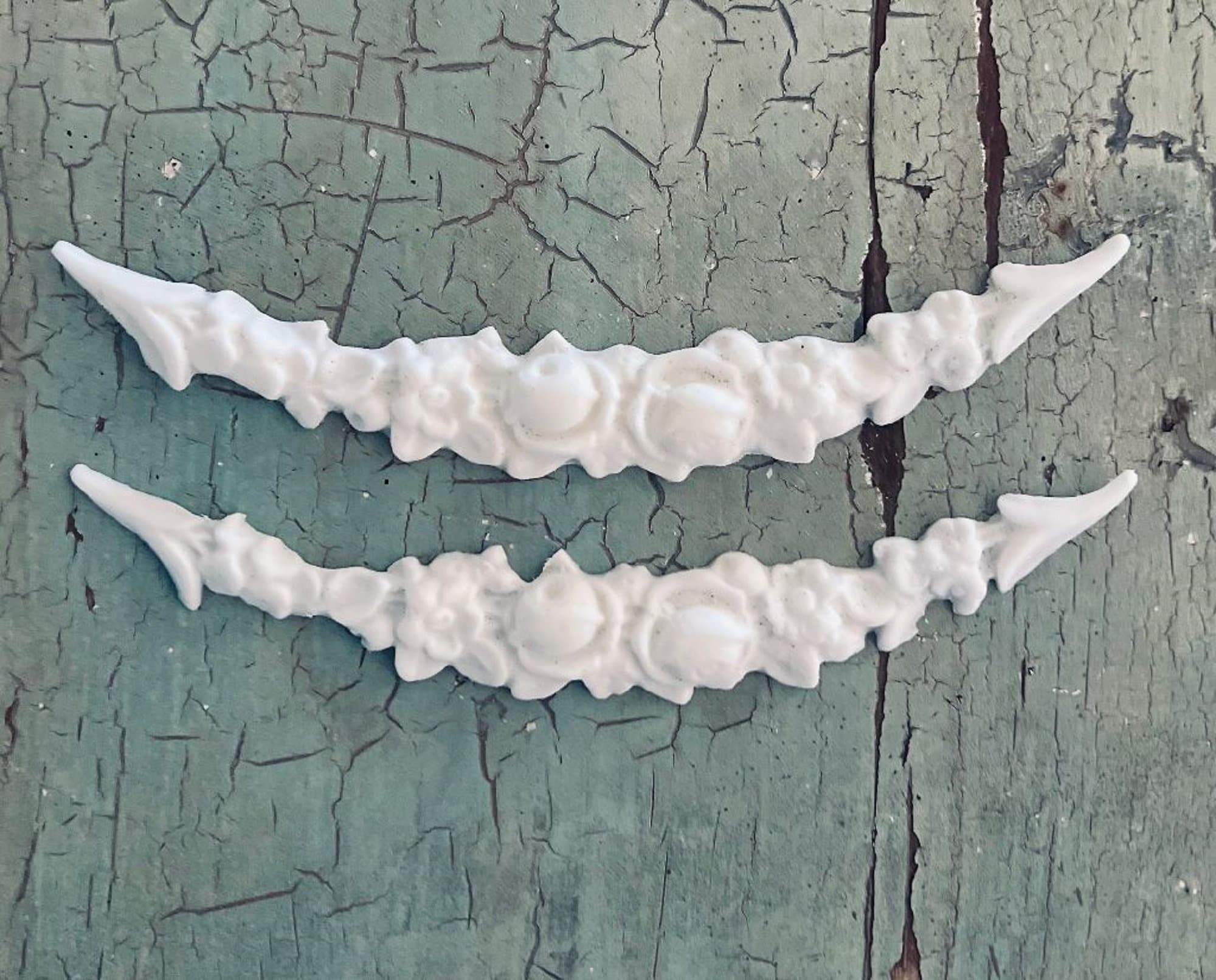 Large Pair of Shabby Chic Curved Rose Swags Applique Item - Etsy