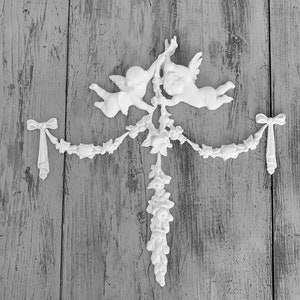 Cherubs With Rose Swags Bows and Vine of Roses 53-0708 - Etsy