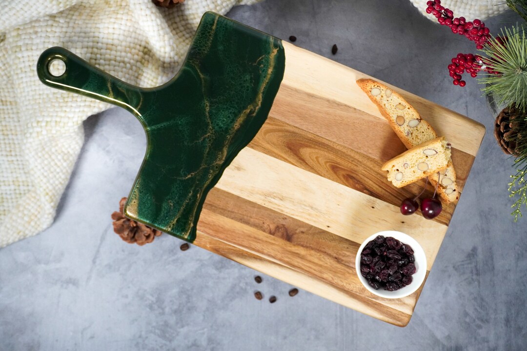 The Perfect Christmas Serving Platter! Resin Art Cheese Board or ...