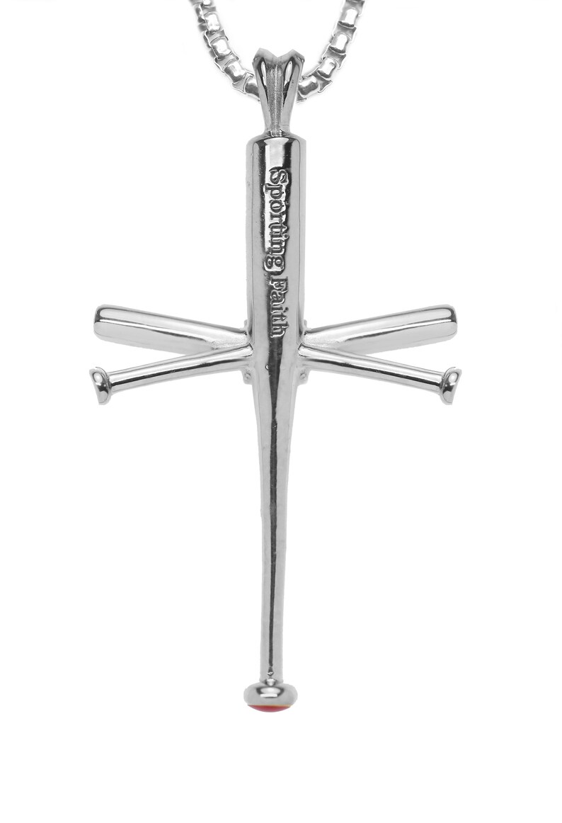 Baseball Bat Cross in Pure Italian Sterling Silver With Free, 18 Chain ...