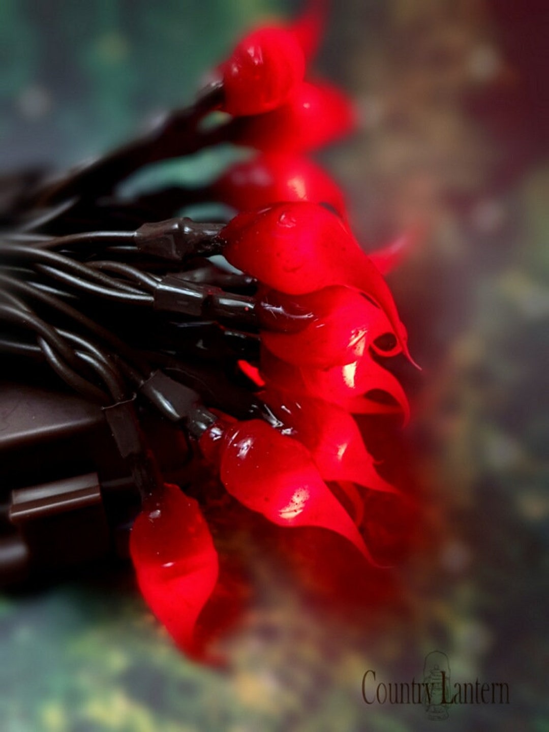 Battery Operated LED String Light 20 Count Burnt Red Color Handmade - Etsy