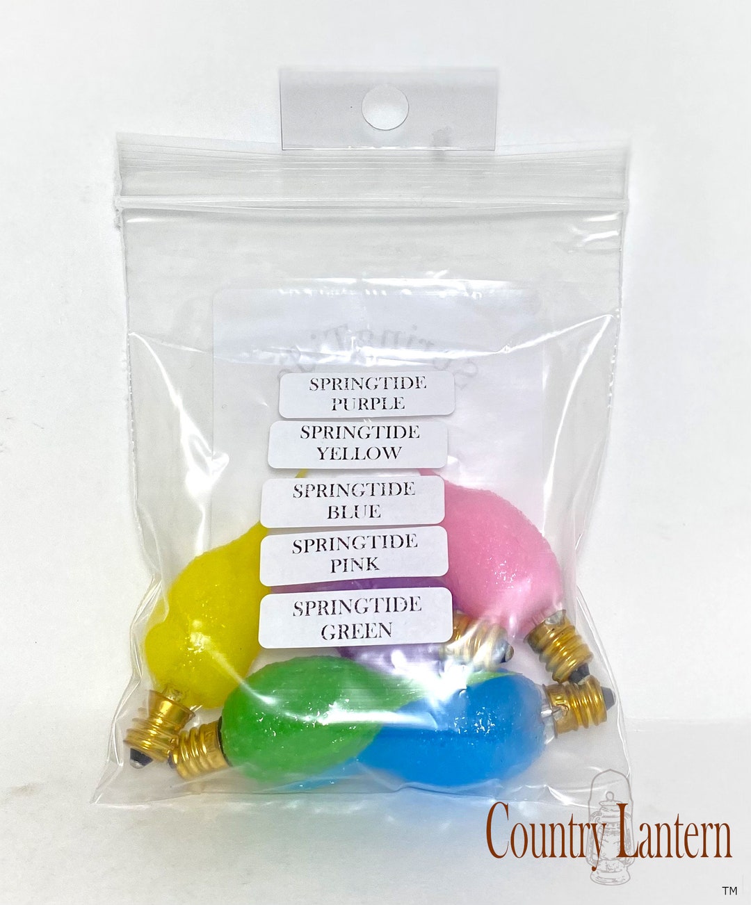 C7 Silicone 5W Dipped Colored Bulbs Set of 5 "springtide" Handmade - Etsy
