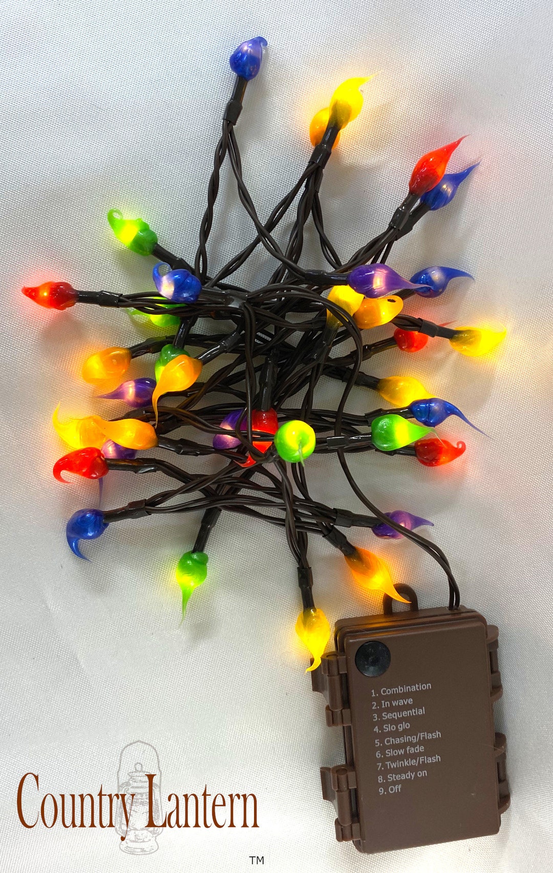 NEW COLOR Battery Operated LED String Light 20 Count Rainbow Handmade ...