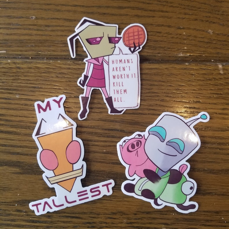 Invader Zim Stickers - Etsy