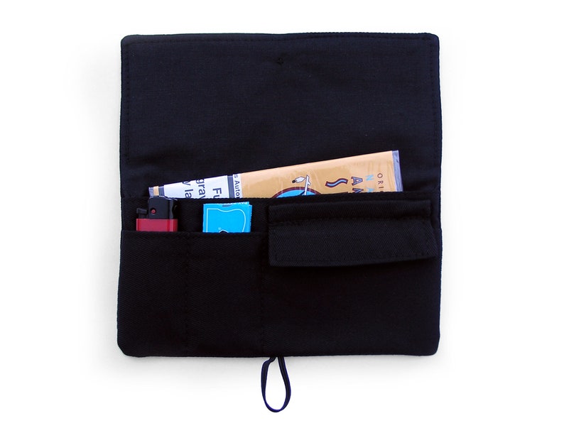 Tobacco pouch black color handmade tobacco bag smoking pouch | Etsy