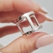 Sterling Silver Cuff Ring, Cage Ring, Geometric Ring, Trendy Jewelry ...