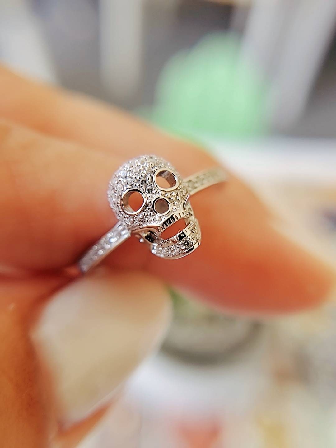 Sterling Silver Skull Ring Women Sterling Silver Skull Ring - Etsy UK